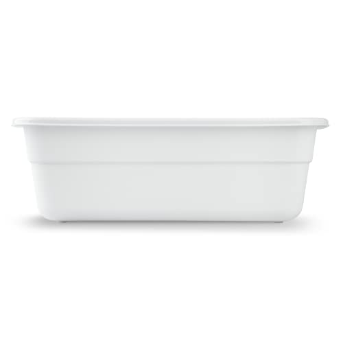 Sterilite 8 Quart Dishpan, White, 12-Pack,Classic White