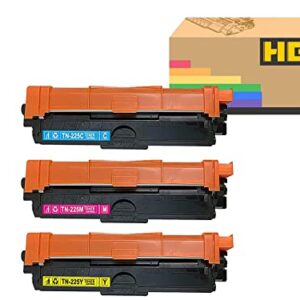 HGZ Compatible Toner Cartridge Replacement for Brother TN221 TN225 High Yield to Use with HL-3140CW HL-3170CDW HL-3180 MFC-9130CW MFC-9330CDW MFC-9340CDW ( 1 Cyan, 1 Magenta, 1 Yellow)