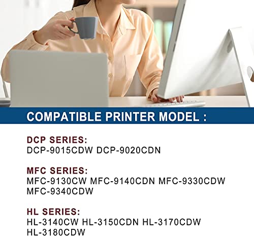 HGZ Compatible Toner Cartridge Replacement for Brother TN221 TN225 High Yield to Use with HL-3140CW HL-3170CDW HL-3180 MFC-9130CW MFC-9330CDW MFC-9340CDW ( 1 Cyan, 1 Magenta, 1 Yellow)