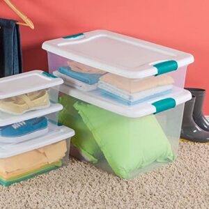 Latching Storage Box, See-Through Base, 32-Qt