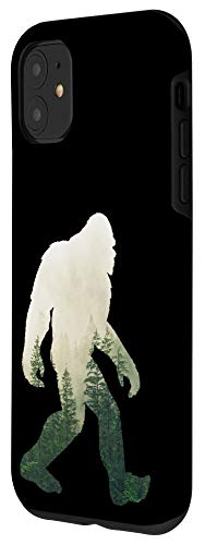 iPhone 11 Bigfoot Figure Sasquatch Yeti Nature Double Exposure Case