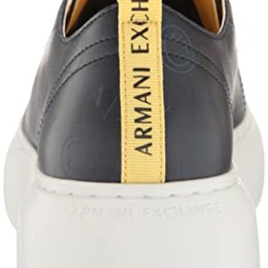 A|X ARMANI EXCHANGE Women's Oversized Sneaker, Blue+Sea, 8