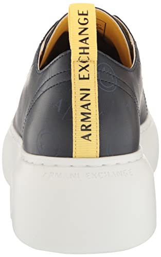 A|X ARMANI EXCHANGE Women's Oversized Sneaker, Blue+Sea, 8