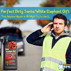 Headlight Fluid Car Gag Gift Makes Hilarious Fun of Automobile Inept Pals. A Hysterical Hit for Secret Santa and White Elephant Parties! Give Your Friend or Frenemy a Funny Prank Product for Cars!