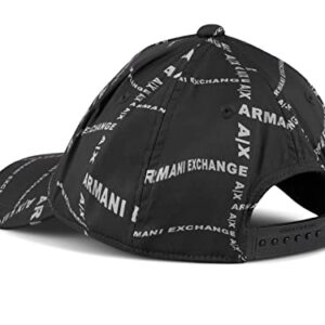 Armani Exchange Optical Allover Logo Hat, Black Distort.Allov, One Size