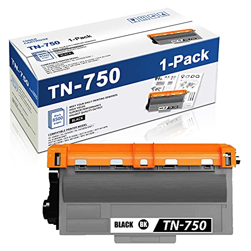 MaxColor TN750 1 Pack Black,Compatible TN-750 High Yield Toner Cartridge Replacement for Brother hl-5470DW/DWT 5440D 5450DN DCP-8150DN 8155DN 8110DN MFC-8710DW 8810DW Printer Toner Cartridge