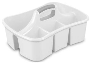 sterilite 15888006 white 4 compartment cleaning supplies caddy – quantity 10