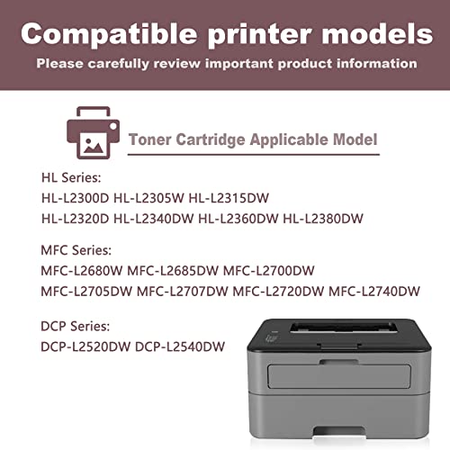 HIYOTA Compatible TN 630 TN-660 Toner Cartridge Replacement for Brother TN660 1pk Black Toner to Compatible with DCP-L2520DW L2540DW HL-L2300D L2305W L2320D L2340DW MFC-L2680W L2685DW 2705DW Printers