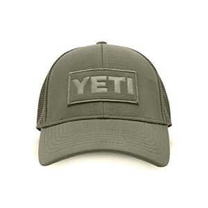 yeti patch trucker hat, olive, one size