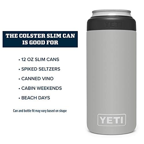 YETI Rambler 12 oz. Colster Slim Can Insulator for the Slim Hard Seltzer Cans, Granite Gray