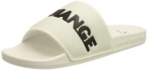 a|x armani exchange men’s slip on sandal slide, white+off white, 11