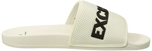 A|X ARMANI EXCHANGE Men's Slip On Sandal Slide, White+Off White, 11