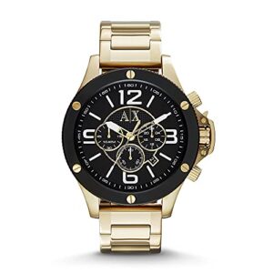 armani exchange men’s ax1511 gold watch