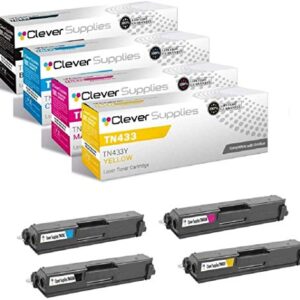 CS Compatible Toner Cartridge Replacement Brother TN-433 TN-431 TN433 TN431 TN433BK (4 Pack KCMY) to use with Brother Mfc-L8900Cdw Mfc-L8610Cdw Hl-L8260Cdw Hl-L8360Cdw Hl-L8360Cdwt Hl-L9310CDW