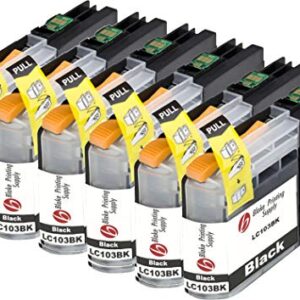 Blake Printing Supply Compatible Ink Cartridge Replacement for Brother LC101, LC103 (Black, 6-Pack)