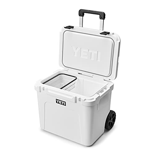 YETI Roadie 60 Wheeled Cooler with Retractable Periscope Handle, White