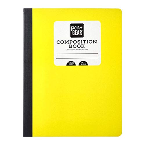 Pen + Gear Composition Book, Wide Ruled, 100 Pages, 3 Colors, 1-Pack