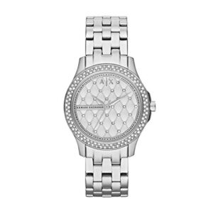 ax armani exchange women’s stainless steel watch, color: silver (model: ax5215)