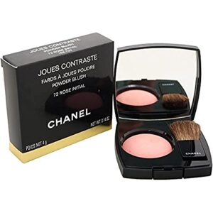 chanel joues contraste powder blush no. 72 rose initial for women blush, 0.18 ounce