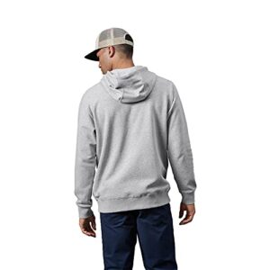 YETI Logo Badge Fleece Full Zip Hoodie, Heather Gray, Large