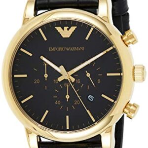 Emporio Armani Men's AR1917 Dress Black Leather Watch