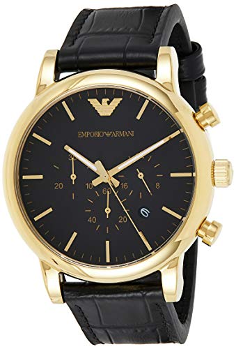 Emporio Armani Men's AR1917 Dress Black Leather Watch