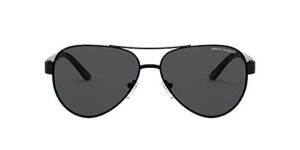 a|x armani exchange men’s ax2034s aviator sunglasses, black/grey, 59 mm