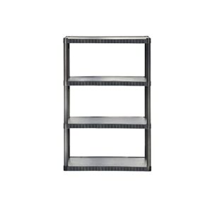 BLACK+DECKER Shelving Unit, Medium Duty Storage Shelving Unit, Garage Organizer, Indoor and Outdoor, Black (1-Pack, 14"x34")