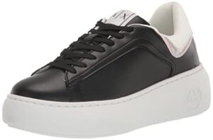 a|x armani exchange women’s super platform sneakers, black, 9