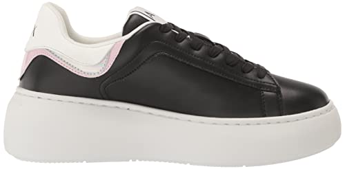 A|X ARMANI EXCHANGE Women's Super Platform Sneakers, Black, 9