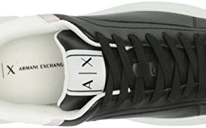 A|X ARMANI EXCHANGE Women's Super Platform Sneakers, Black, 9