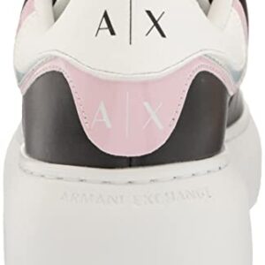 A|X ARMANI EXCHANGE Women's Super Platform Sneakers, Black, 9