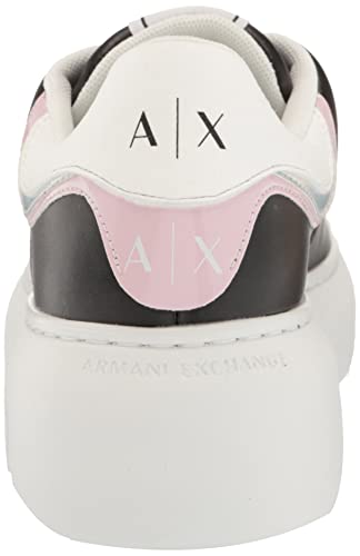 A|X ARMANI EXCHANGE Women's Super Platform Sneakers, Black, 9