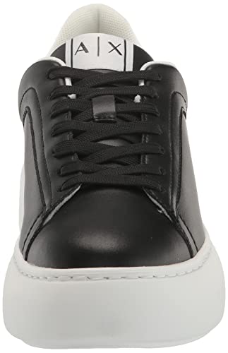 A|X ARMANI EXCHANGE Women's Super Platform Sneakers, Black, 9