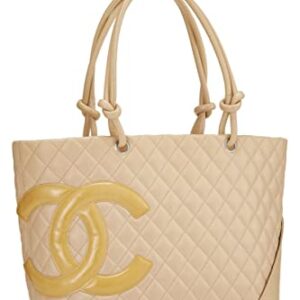 CHANEL, Pre-Loved Beige Quilted Calfskin Cambon Ligne Tote Large, Beige