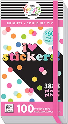 ME & MY BIG IDEAS Happy Planner STCKRS, Brights, 3888/Pkg