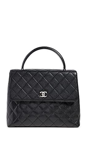 CHANEL Women's Pre-Loved Jumbo Kelly Flap, Caviar, Black, One Size