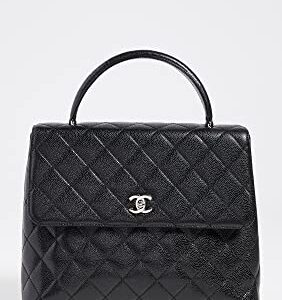 CHANEL Women's Pre-Loved Jumbo Kelly Flap, Caviar, Black, One Size