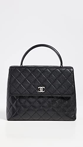 CHANEL Women's Pre-Loved Jumbo Kelly Flap, Caviar, Black, One Size