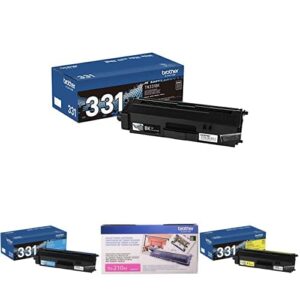 brother tn-331bk tn-331c tn-331m tn-331y dcp-l8400 l8450 hl-l8250 l8350 mfc-l8600 l8650 l8850 toner cartridge set (black cyan magenta yellow, 4-pack) in retail packaging