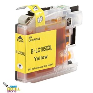 10 Pack - Toner Refill Store Compatible Brother LC107BK LC105C LC105M LC105Y Replacement Ink Cartridges for the Brother: MFC-J4310DW, MFC-J4410DW, MFC-J4510DW, MFC-J4610DW, MFC-J4710DW. Page Yield: 1,200 pages at 5% page coverage per page, per Ink Cartrdi