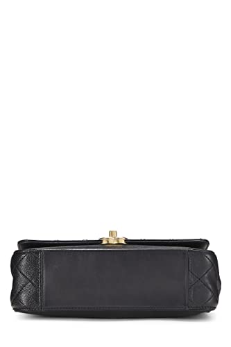 CHANEL, Pre-Loved Black Quilted Caviar Shoulder Bag, Black