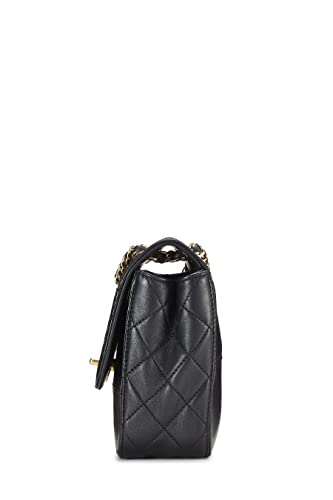 CHANEL, Pre-Loved Black Quilted Caviar Shoulder Bag, Black