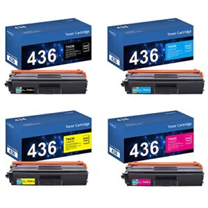 tn436 tn 436 toner replacement for brother tn436 tn433 tn436bk tn436c tn436y tn436m 4-color super high yield toner cartridge set use with mfc-l8900cdw hl-l8360cdw hl-l8260cdw mfc-l8610cdw mfc-l9570cdw