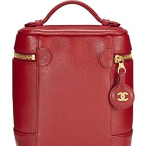 CHANEL, Pre-Loved Red Caviar Timeless Vanity, Red