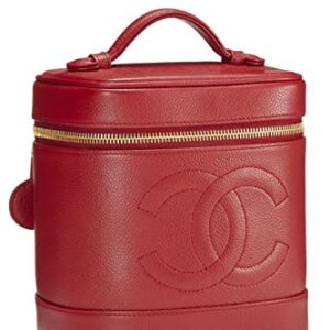 CHANEL, Pre-Loved Red Caviar Timeless Vanity, Red