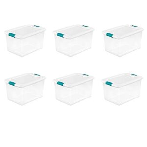 sterilite 64 qt. latching box,(clear.6 pack)