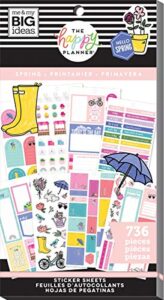 me & my big ideas happy planner stckrs, spring, 736/pkg