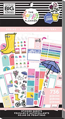 ME & MY BIG IDEAS Happy Planner STCKRS, Spring, 736/Pkg