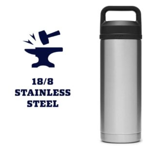 YETI Rambler 18 oz Bottle, Vacuum Insulated, Stainless Steel with Chug Cap